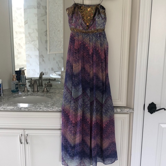 Ecote | Dresses | Multi Color Beaded Dress Szm Ecot Brand | Poshmark